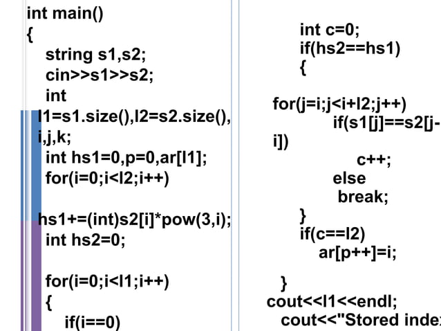 Rabin Karp Algorithm String Matching Ppt
