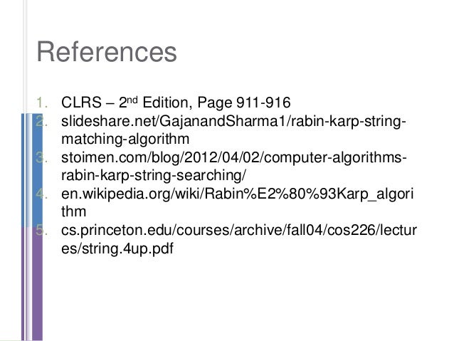 RABIN KARP ALGORITHM STRING MATCHING