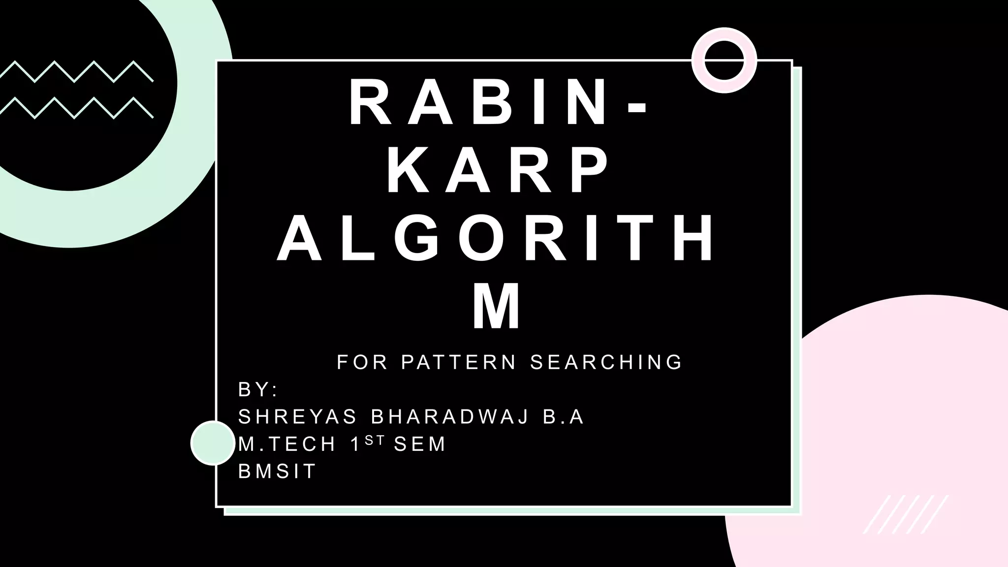 Rabin Karp ppt | PPTX