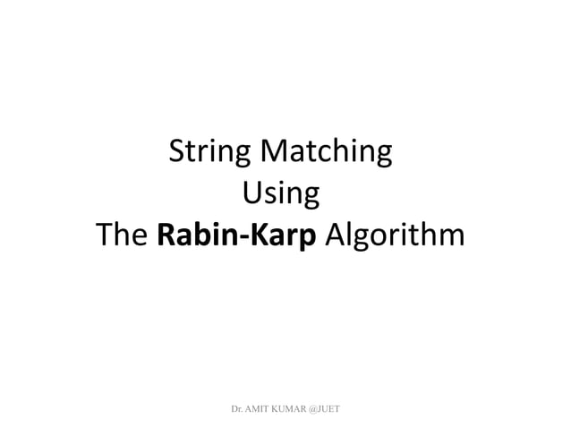 Rabin karp string matcher | PDF Rabin karp string matcher | PDF