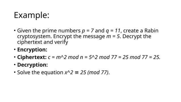 Detailing Rabin’s Public-Key Cryptosystem.pptx