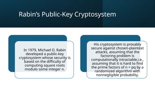 Detailing Rabin’s Public-Key Cryptosystem.pptx