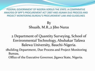 Rabiu m shuaib nura jibo | PPT