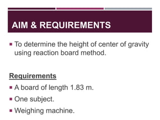REACTION BOARD METHOD PRACTICAL FOR C.O.G. DETERMINATION | PPTX