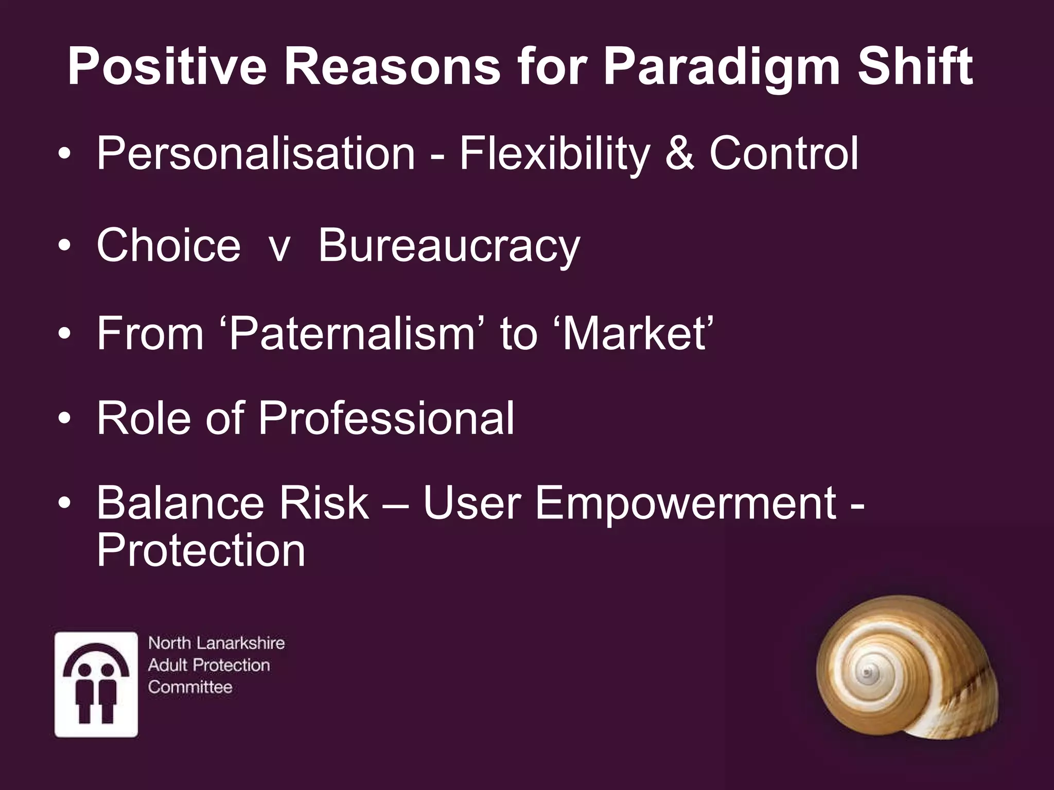 Personalisation – Protection - Prevention - Rab Murray | PPT