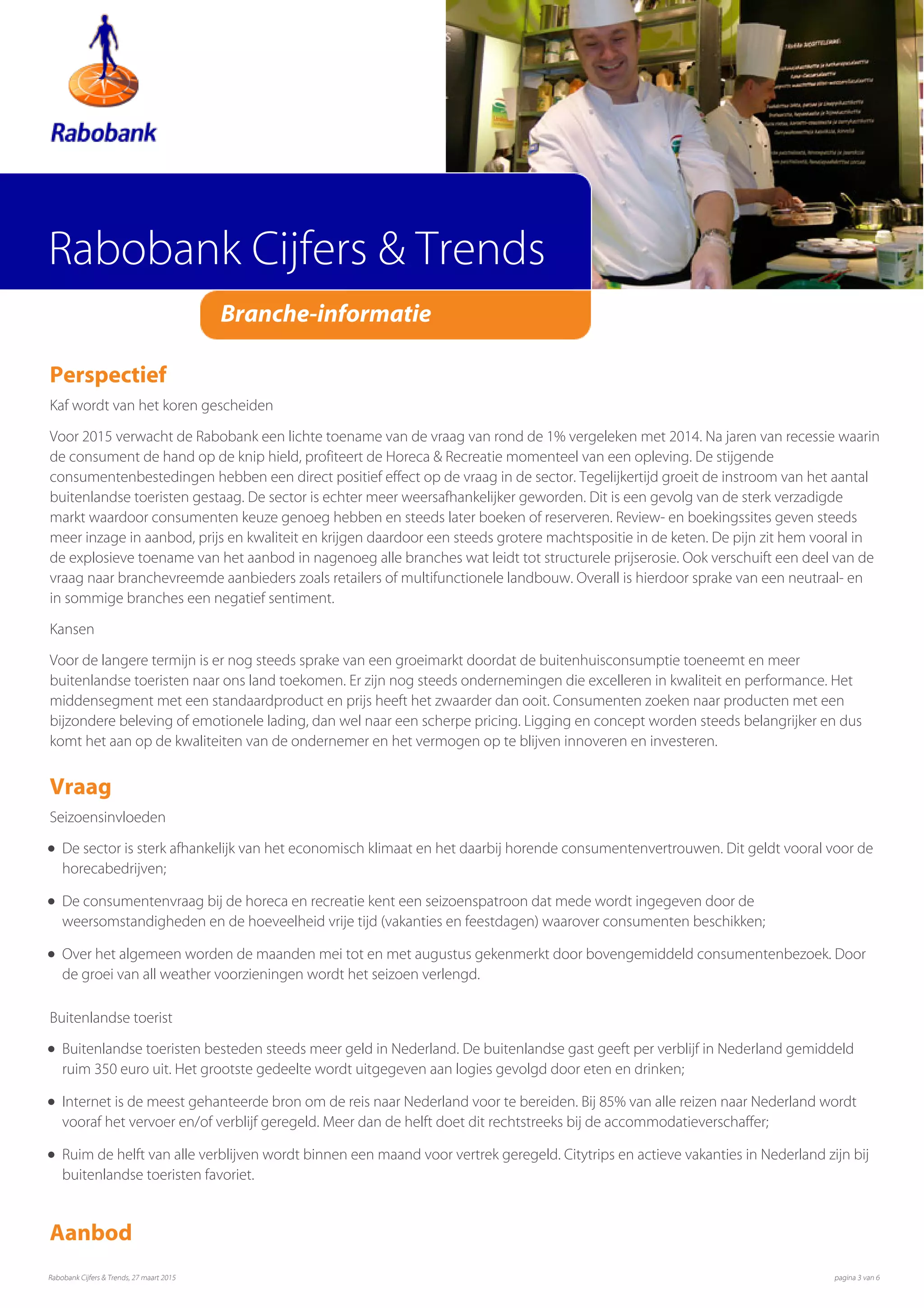 Rabobank horecarecreatietrendscijfers | PDF
