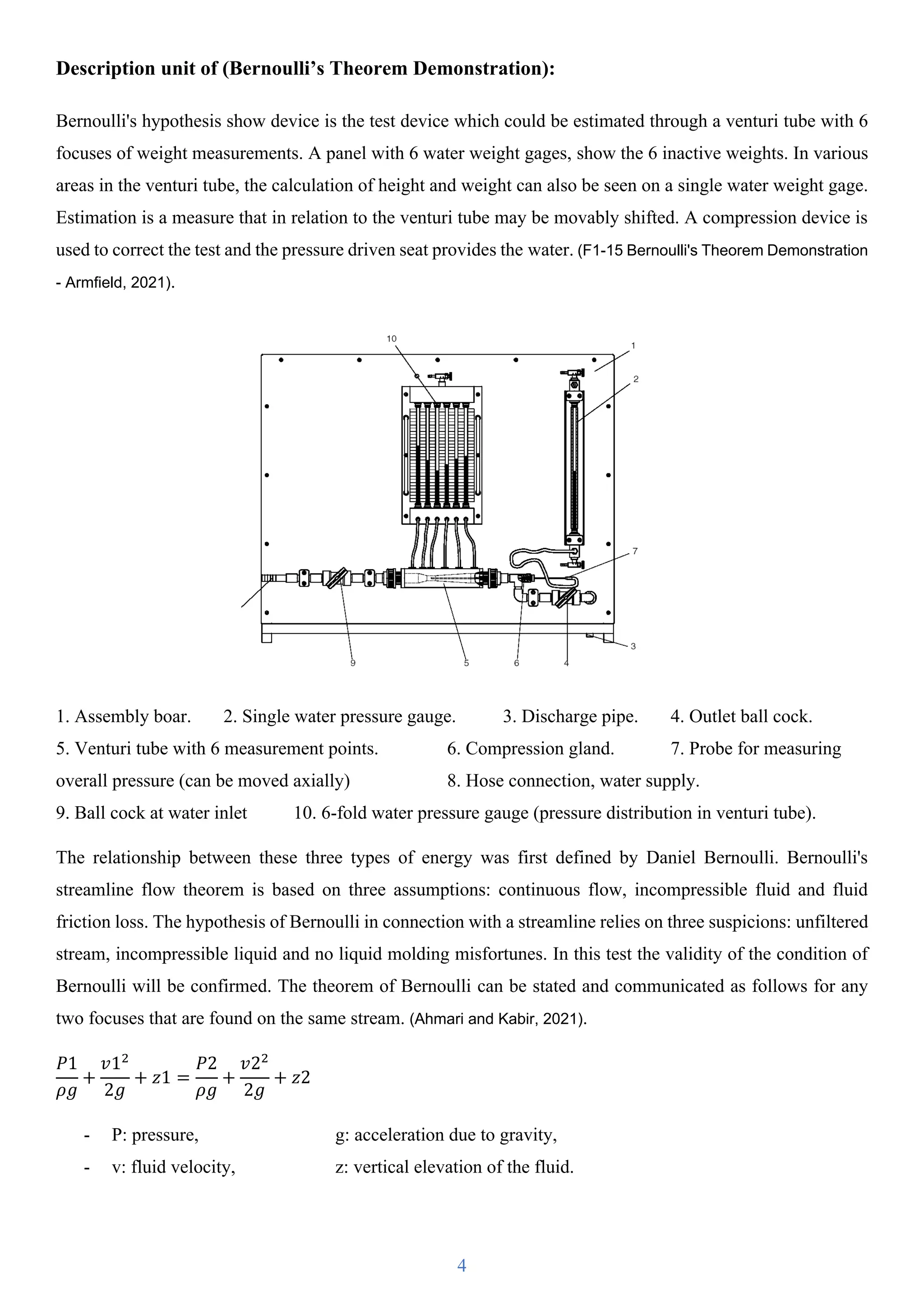 Fluid Flow Rate & Bernoulli’s Theorem Demonstration | PDF Fluid Flow Rate & Bernoulli’s Theorem Demonstration | PDF