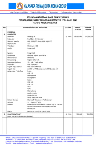 Rab pc komputer bk kb n 2014 | PDF