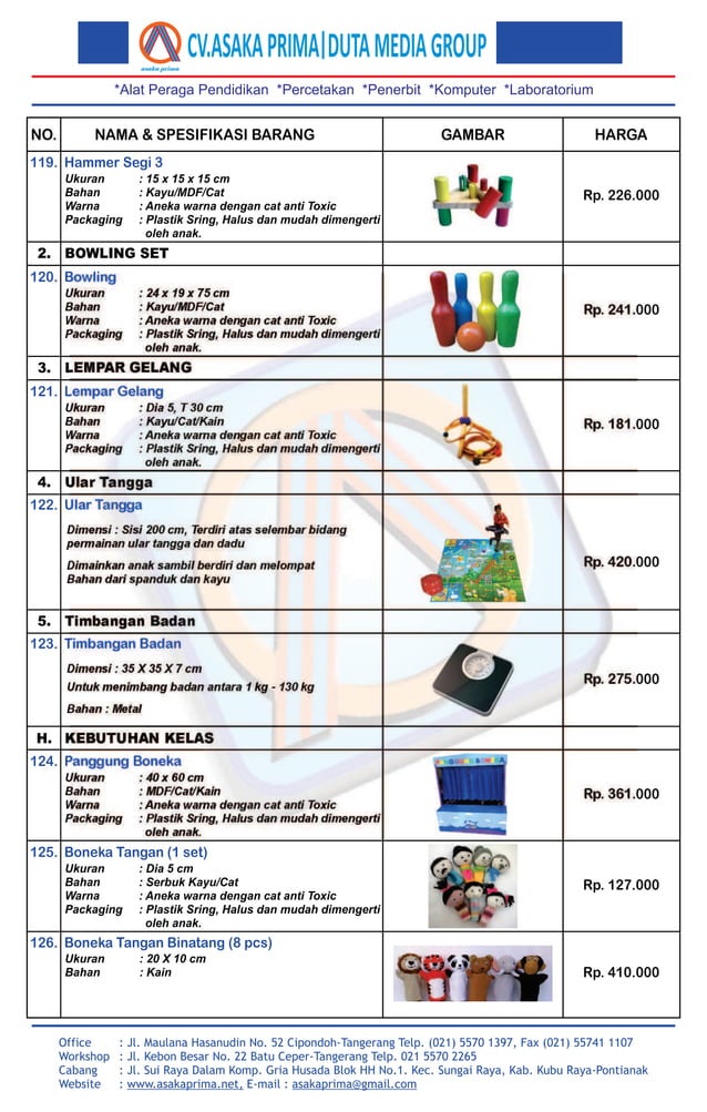 Rab produk dak paud tk tahun 2017 | PDF