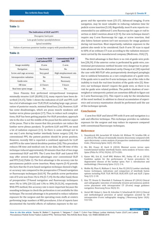 C-Arm Free Oblique Lumbar Interbody Fusion (OLIF) and Lateral ...