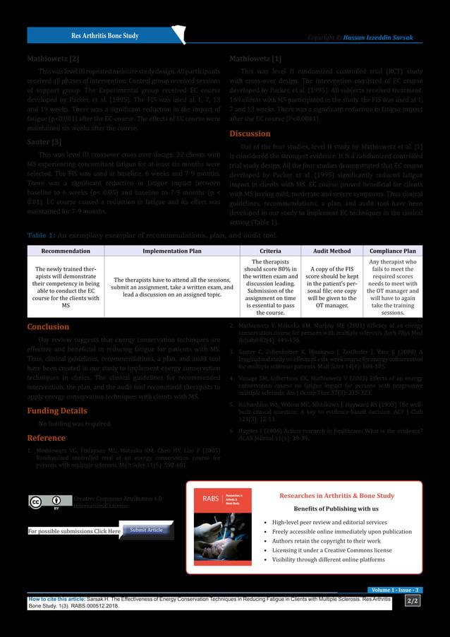 The Effectiveness of Energy Conservation Techniques in Reducing Fatigue ...