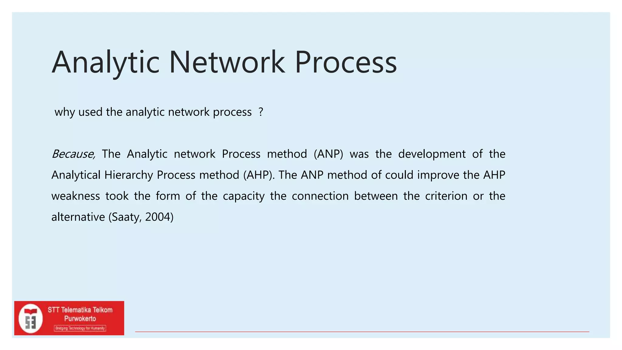 Seminar Proposal Tugas Akhir - SPK Pemilihan tema Tugas Akhir menggunakan Analytic Network ...
