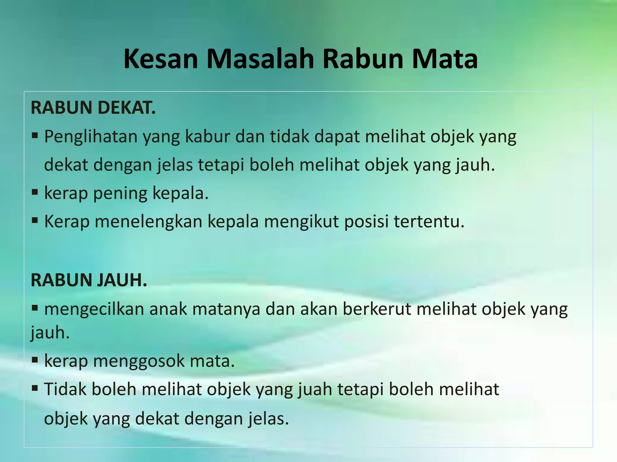 Rabun pada kanak kanak semakin meningkat | PPTX