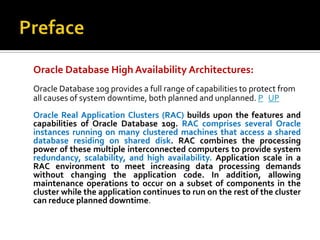Oracle Real Application Cluster ( RAC ) | PPTX
