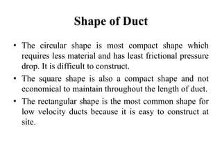 Duct Design & Air distribution | PPTX
