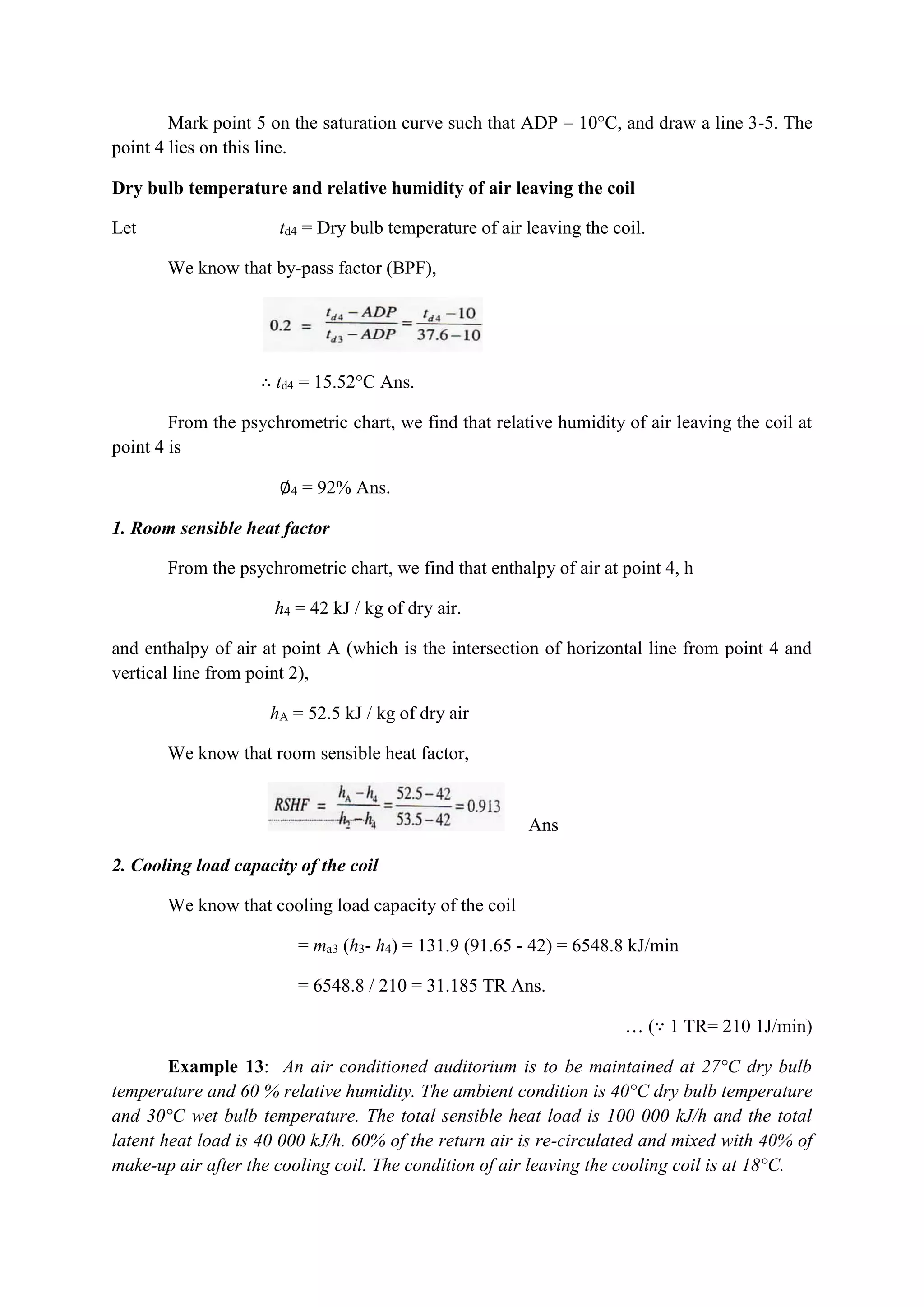 Rac unit-4 psychrometric processes | PDF