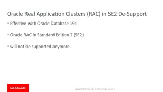 Oracle RAC 19c with Standard Edition (SE) 2 - Support Update | PDF
