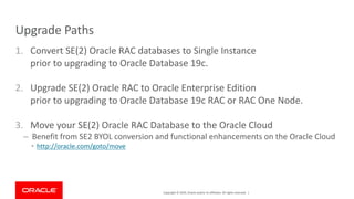 Oracle RAC 19c with Standard Edition (SE) 2 - Support Update | PDF
