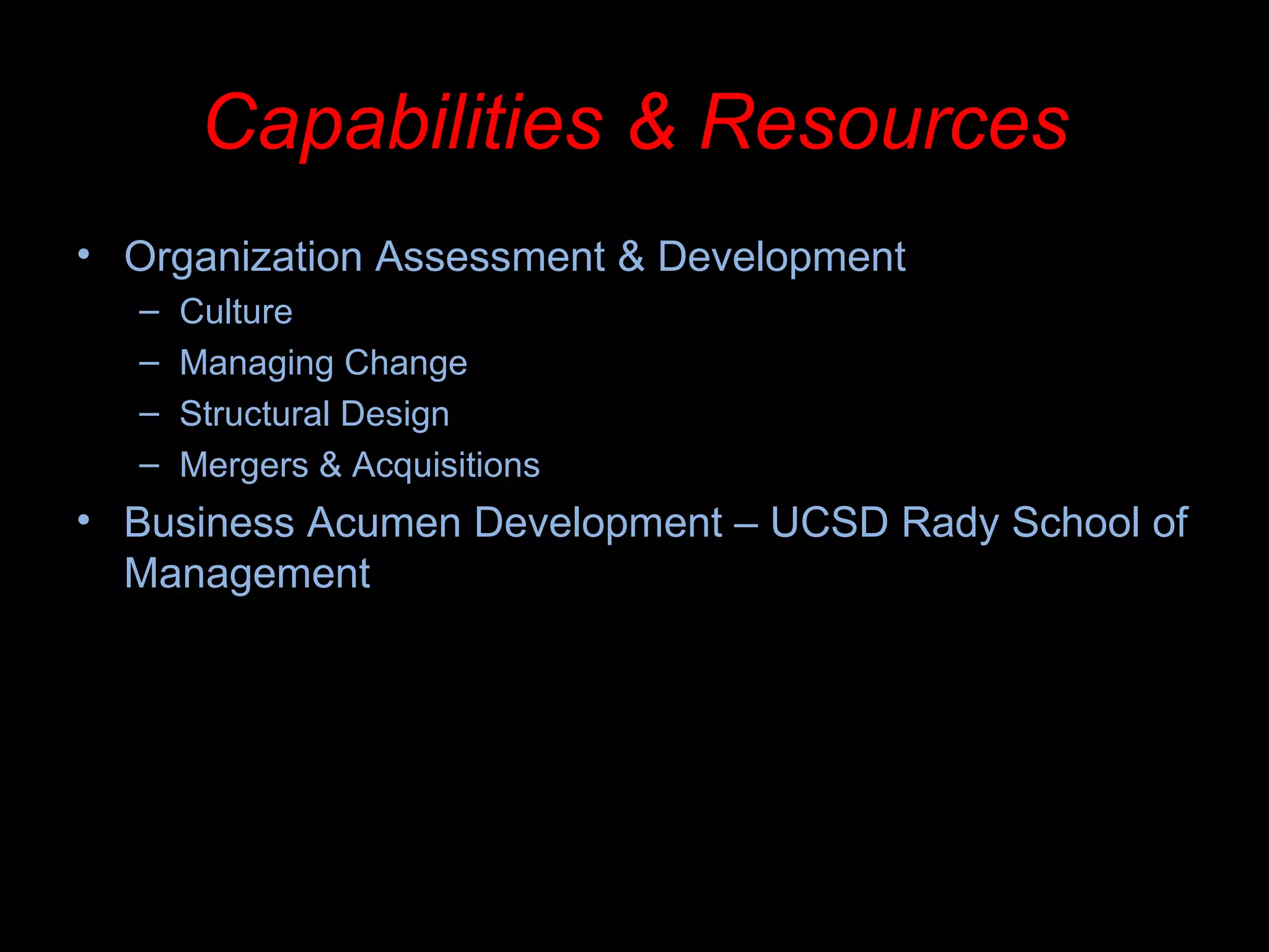 R&A Capabilities | PPT