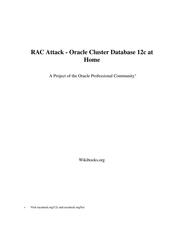 RAC Attack 12c Installation Instruction | PDF | Operating Systems | Computer Software and ...