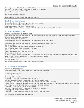 RACATTACK Lab Handbook - Enable Flex Cluster and Flex ASM | PDF