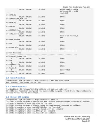 RACATTACK Lab Handbook - Enable Flex Cluster and Flex ASM | PDF