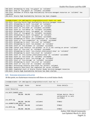 RACATTACK Lab Handbook - Enable Flex Cluster and Flex ASM | PDF
