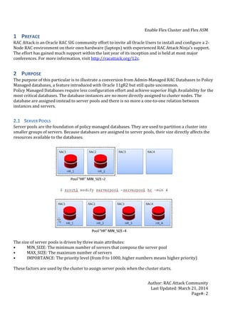 RACAttack 12c Advanced Lab: Server Pools and Policy-managed databases | PDF | Databases ...
