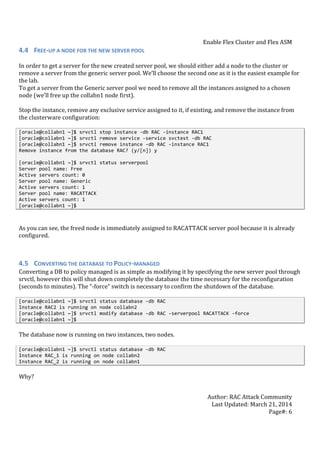 RACAttack 12c Advanced Lab: Server Pools and Policy-managed databases | PDF