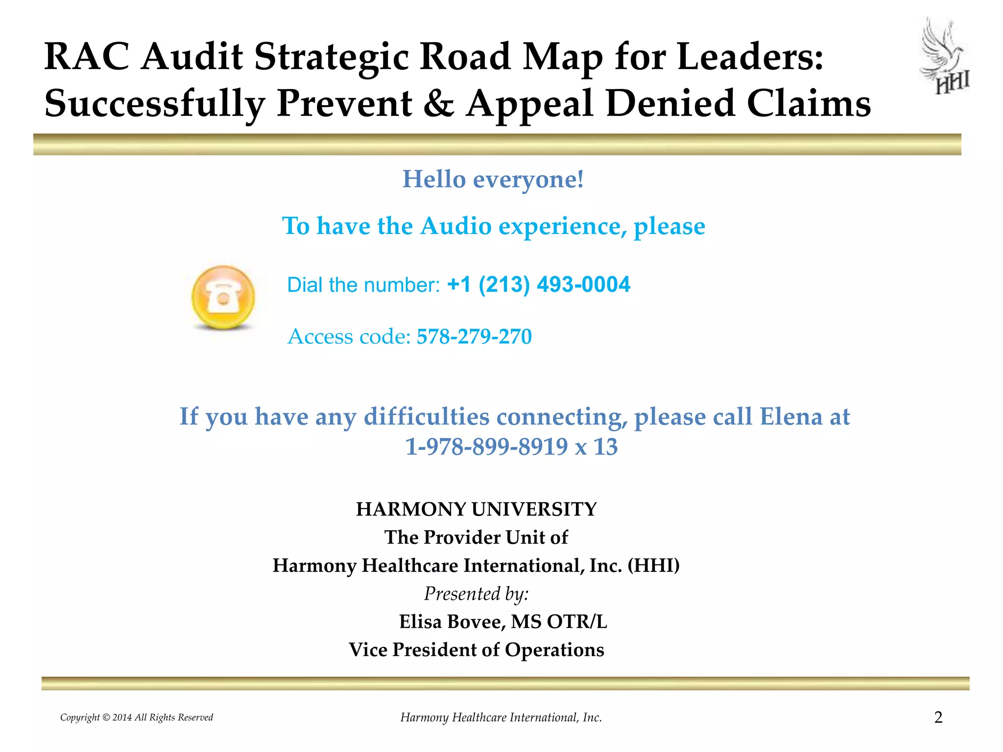 RAC Audit Strategic Road Map for Leaders | PPTX