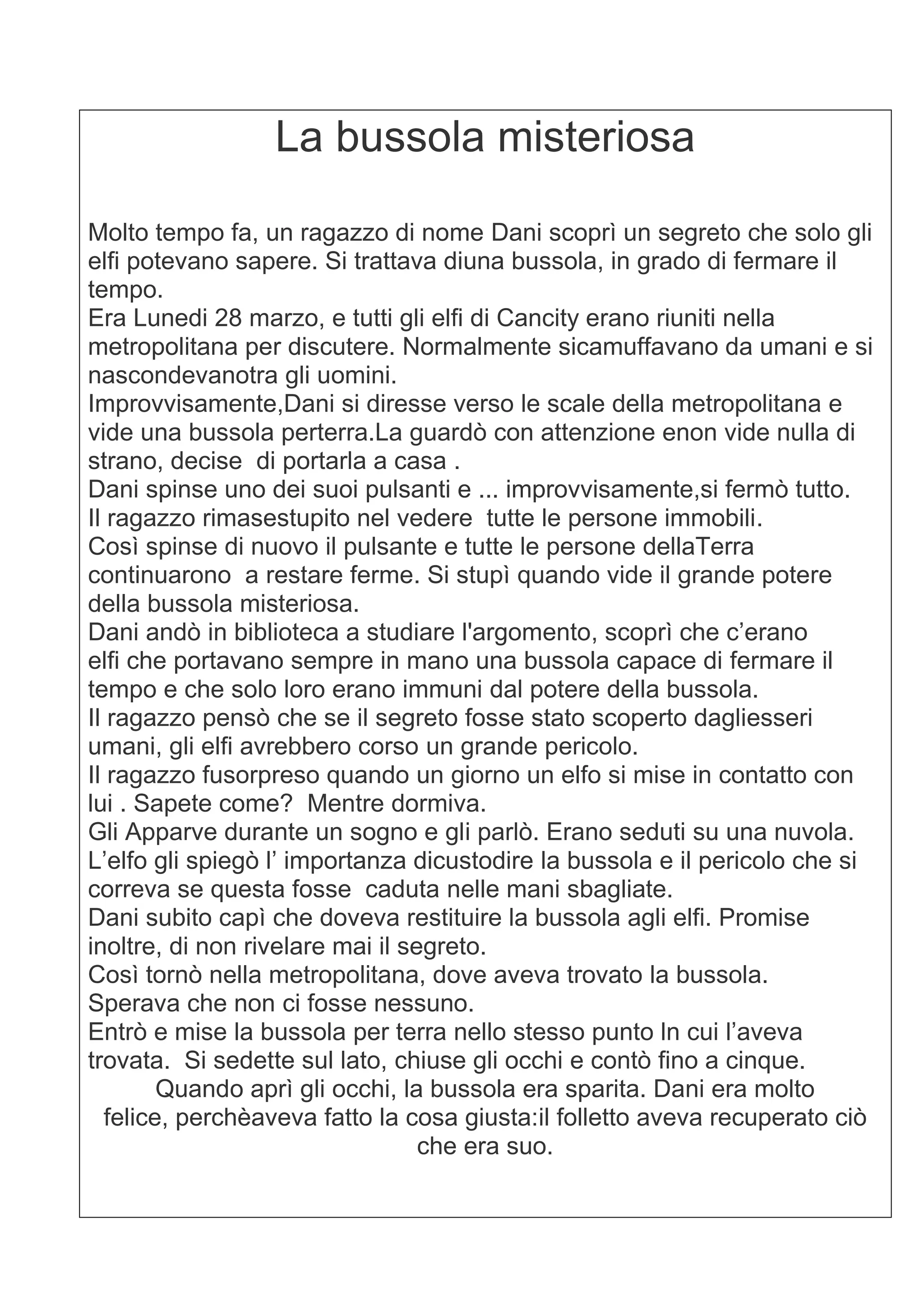 Racconto in italiano | DOCX