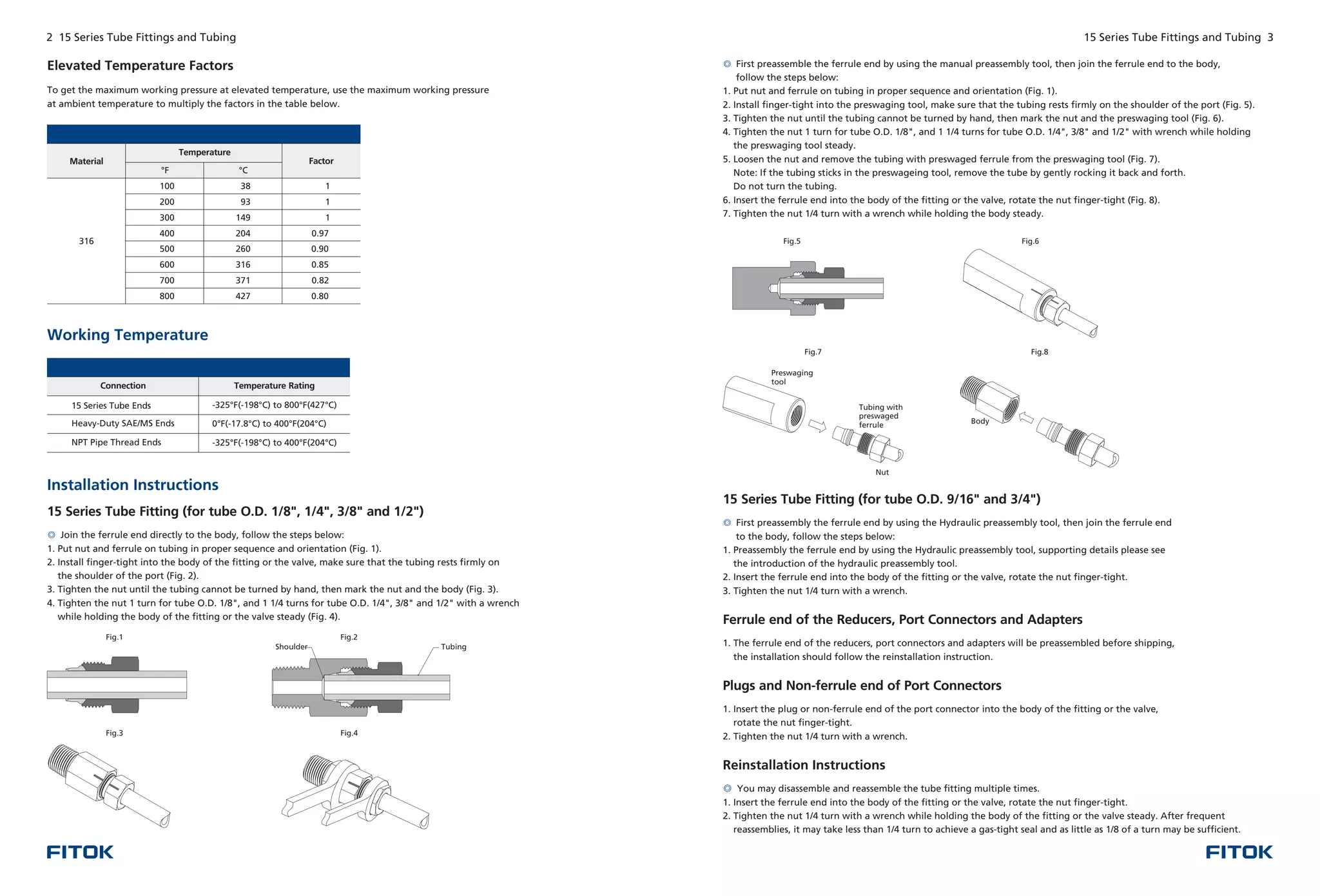 Raccordi per alte pressioni - Fitok serie 15 | PDF | Technology & Computing
