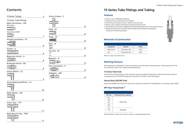 Raccordi per alte pressioni - Fitok serie 15 | PDF | Technology & Computing