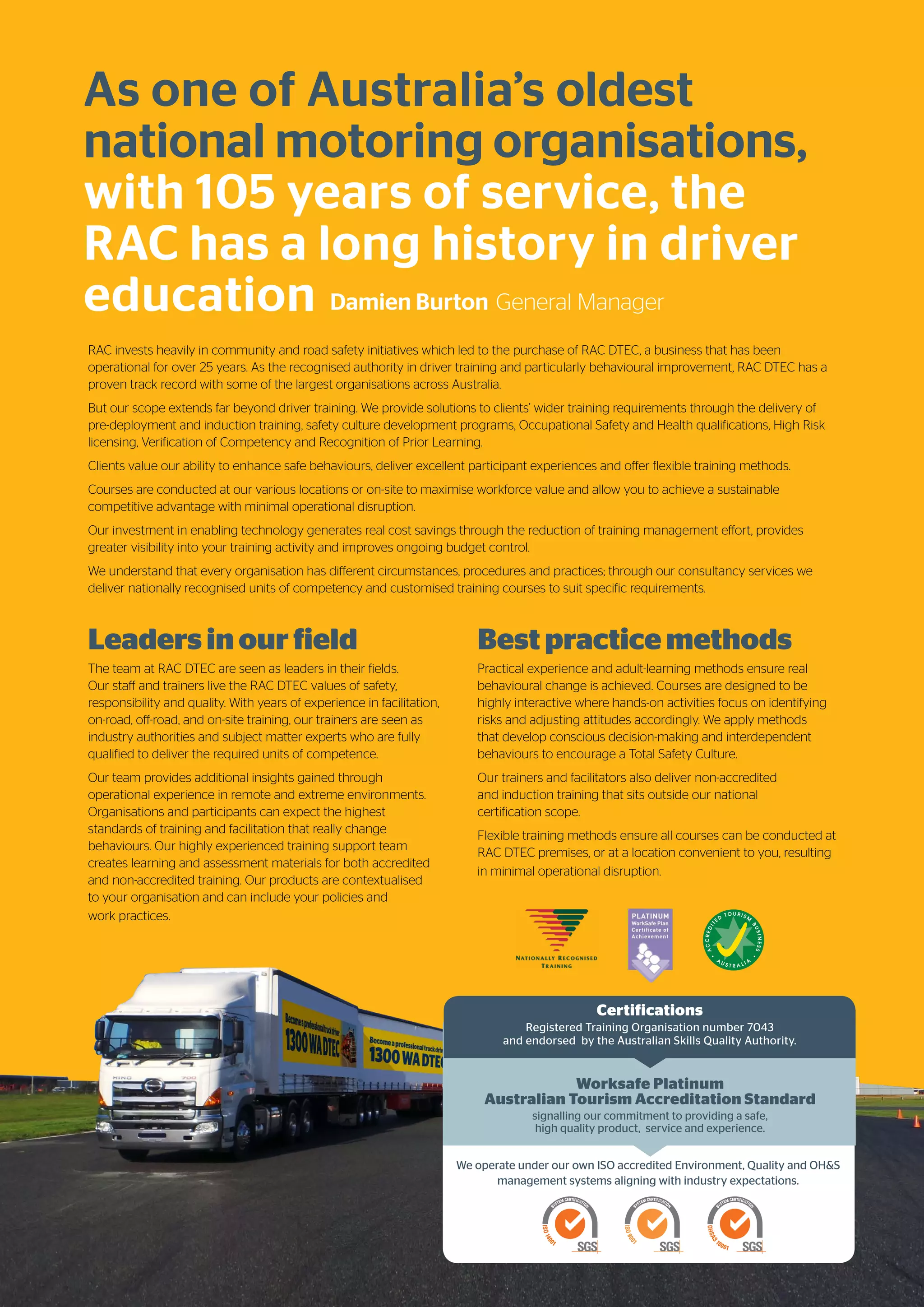 RAC DTEC Brochure 2016 | PDF