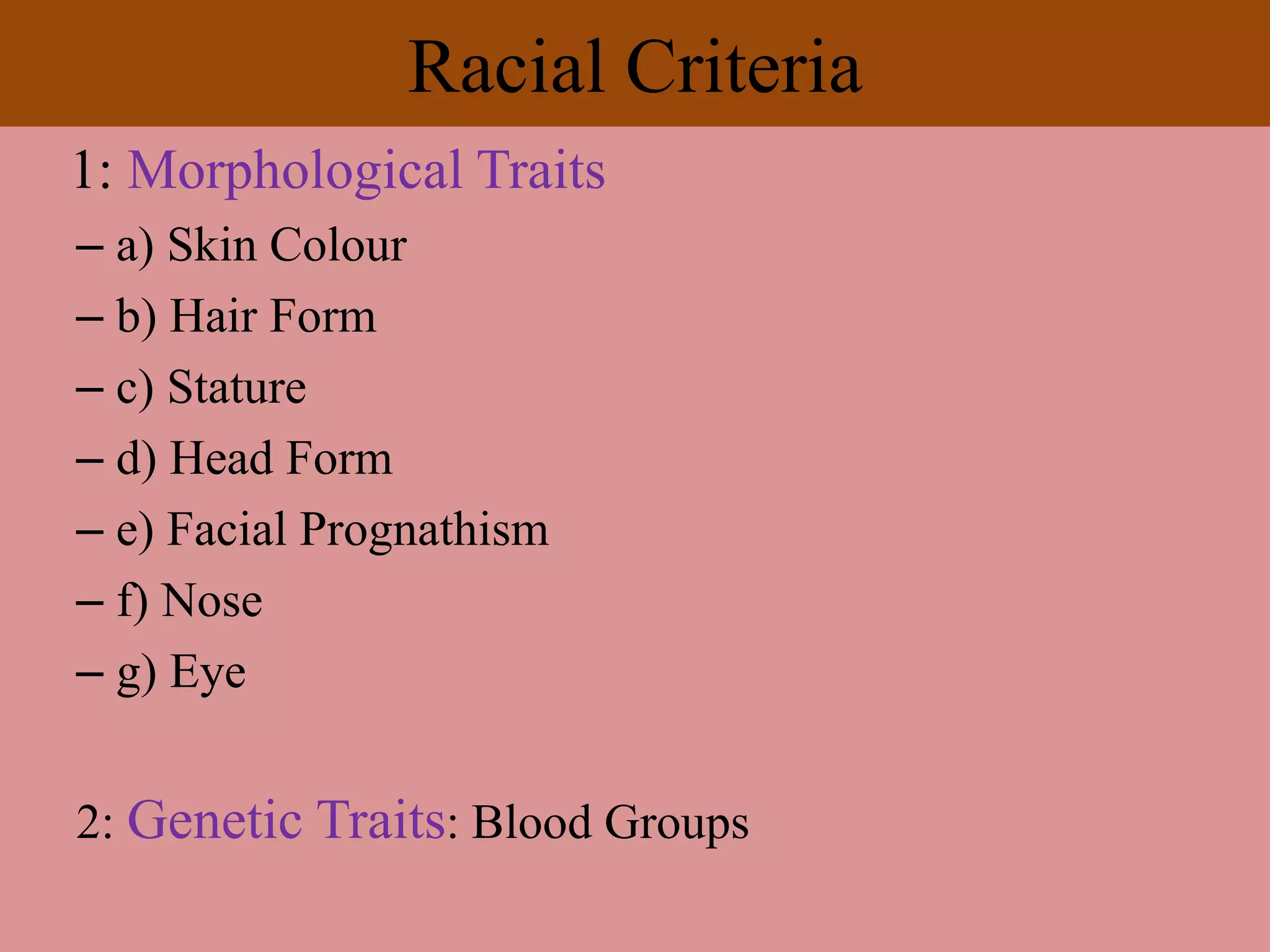 Concept of Human Race and Identifying Characters | PPTX