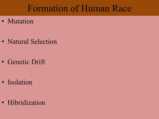 Concept of Human Race and Identifying Characters | PPTX | Geography ...