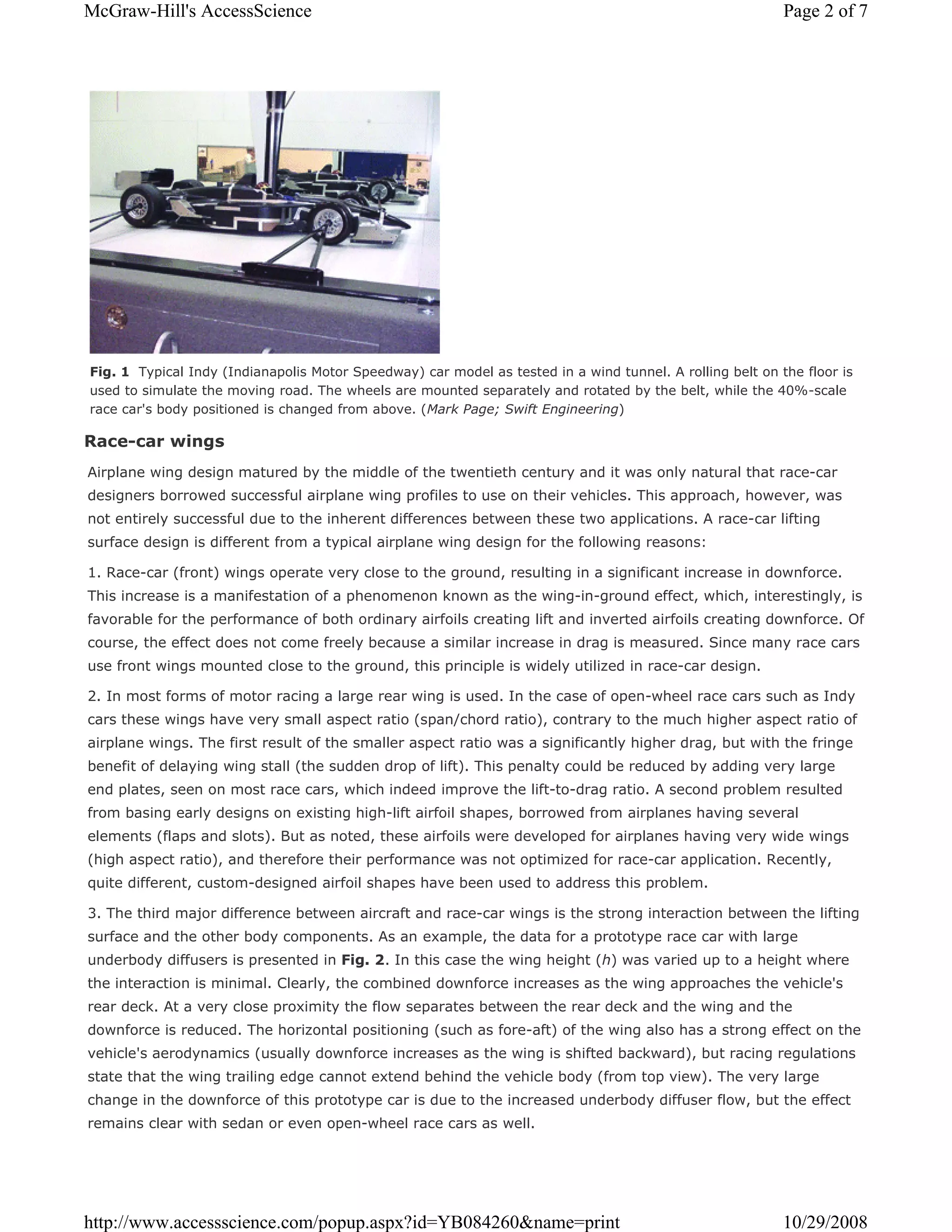 Race car aerodynamics | PDF