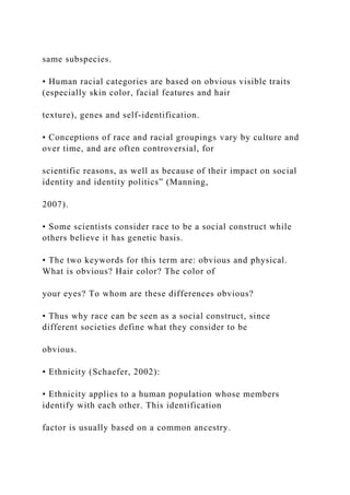 Race and Ethnicity – Part II SOCY 3720-E01 Global Perspect.docx