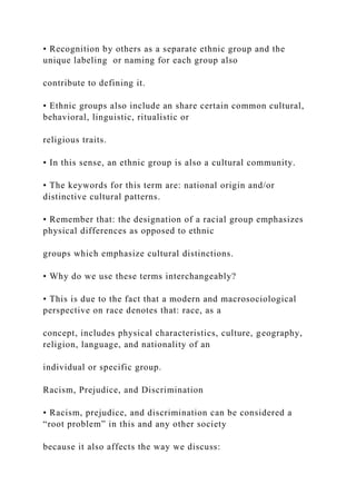 Race and Ethnicity – Part II SOCY 3720-E01 Global Perspect.docx