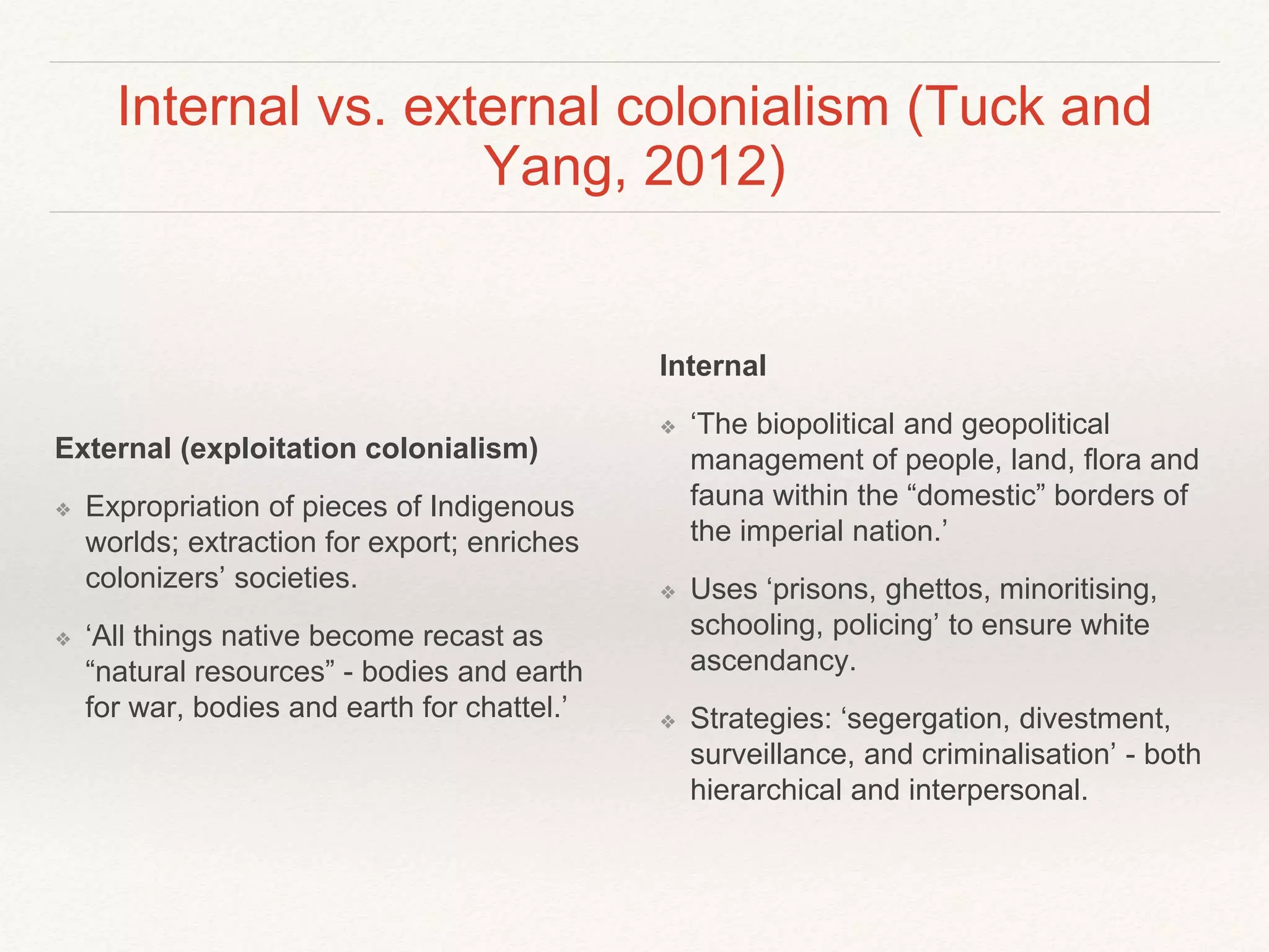 Race, settler colonialism and Indigenous resistance | PPTX