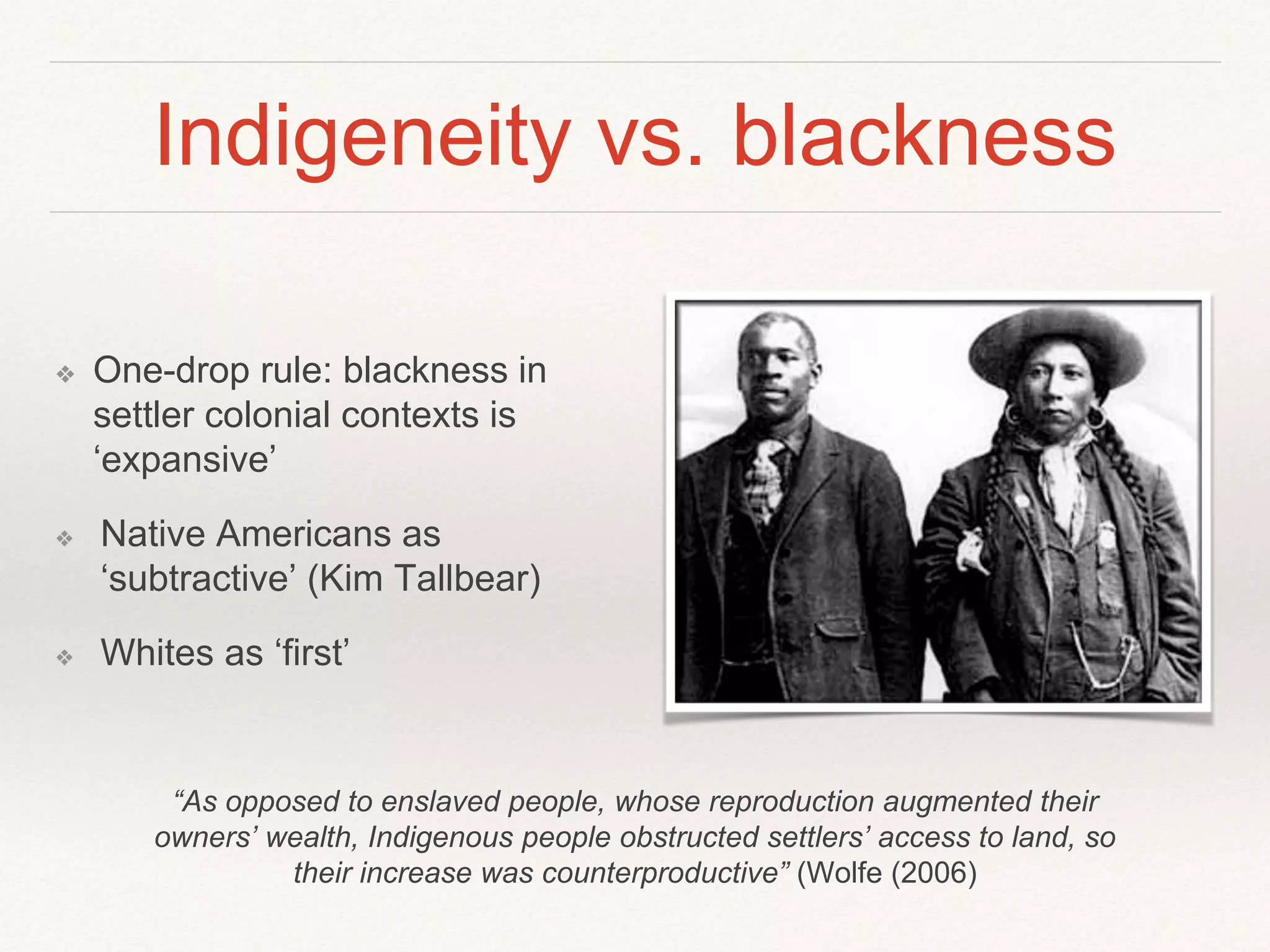 Race, settler colonialism and Indigenous resistance | PPTX