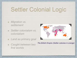 Race, settler colonialism and Indigenous resistance | PPTX