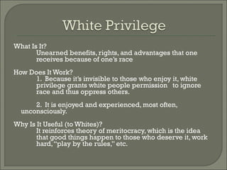 Race and White Privilege | PPT