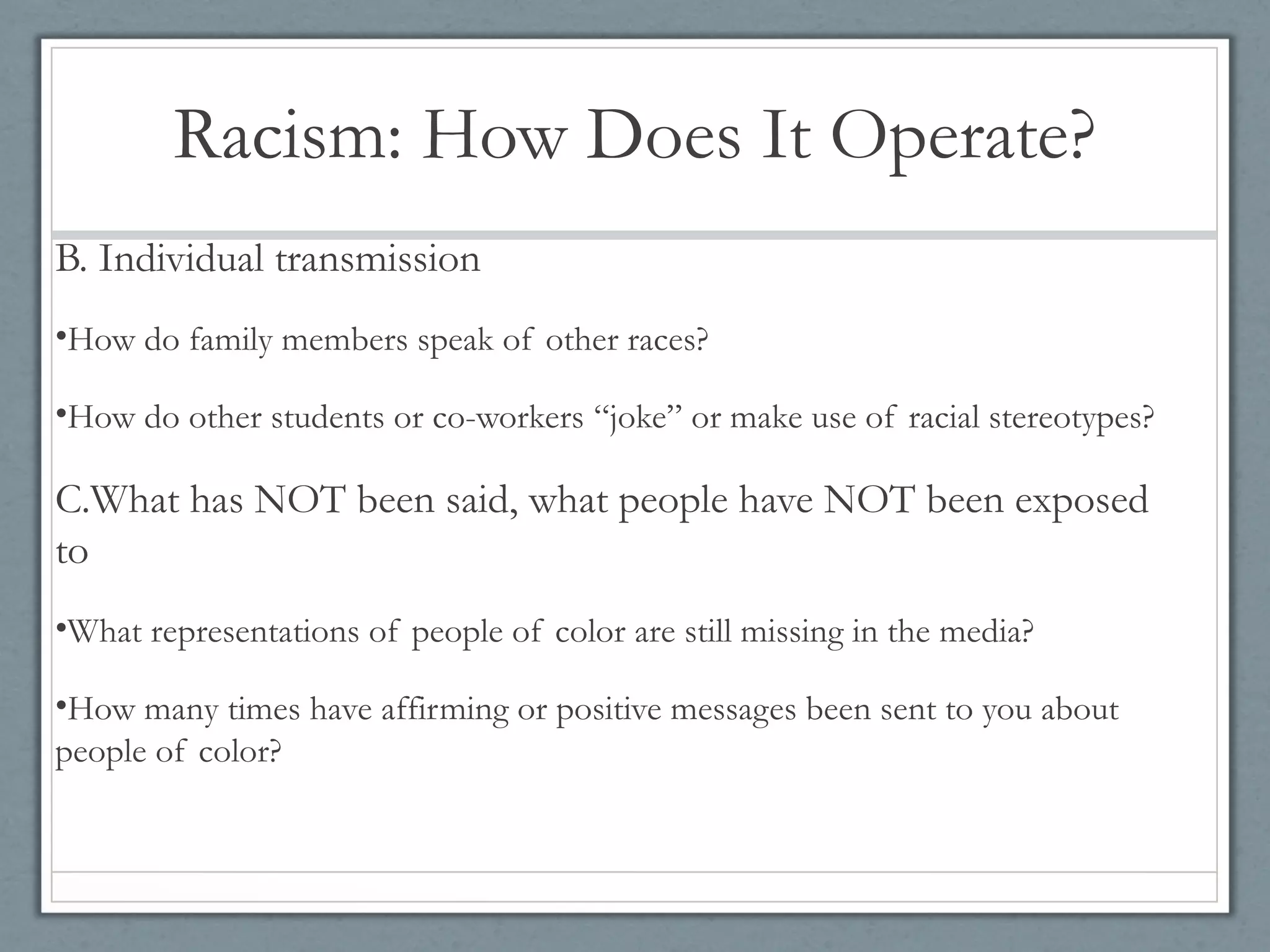 Race and white privilege | PPT