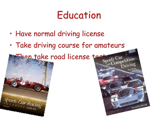 Race car driving powerpoint for miss hipp's reading class | PPT