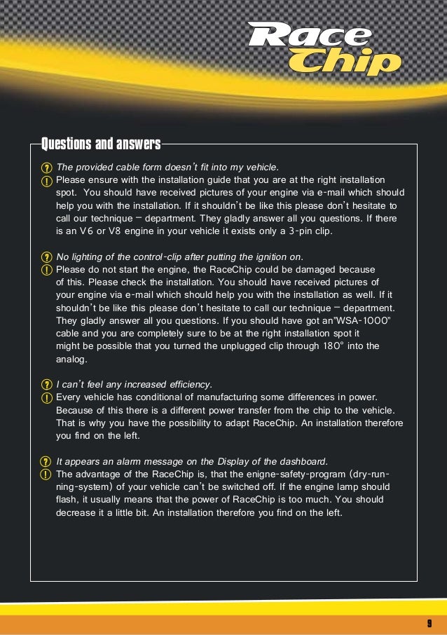 RaceChip Chiptuning Installations Guide EN