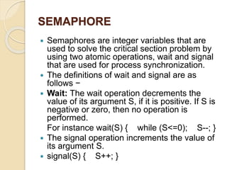 RACE CONDITION, DEADLCKS AND SEMAPHORE PRESENTATION | PPTX