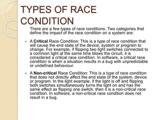 RACE CONDITION, DEADLCKS AND SEMAPHORE PRESENTATION | PPTX
