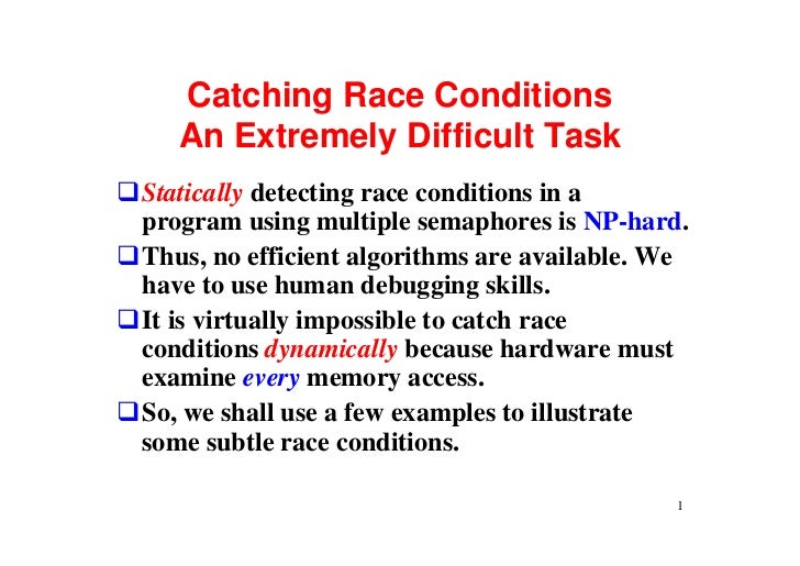 Race conditions