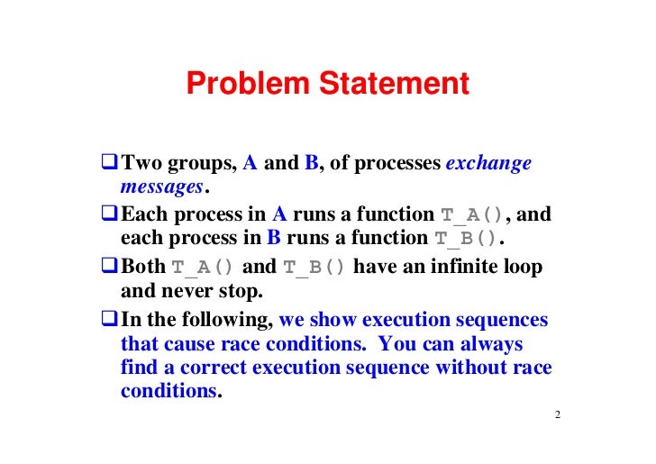 Race conditions